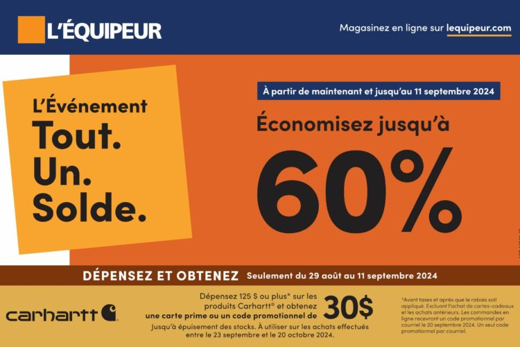 Circulaire L’Équipeur cette ☀️ semaine et ️ la prochaine ⬇️