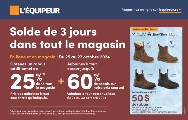 Circulaire L’Équipeur cette ☀️ semaine et ️ la prochaine ⬇️