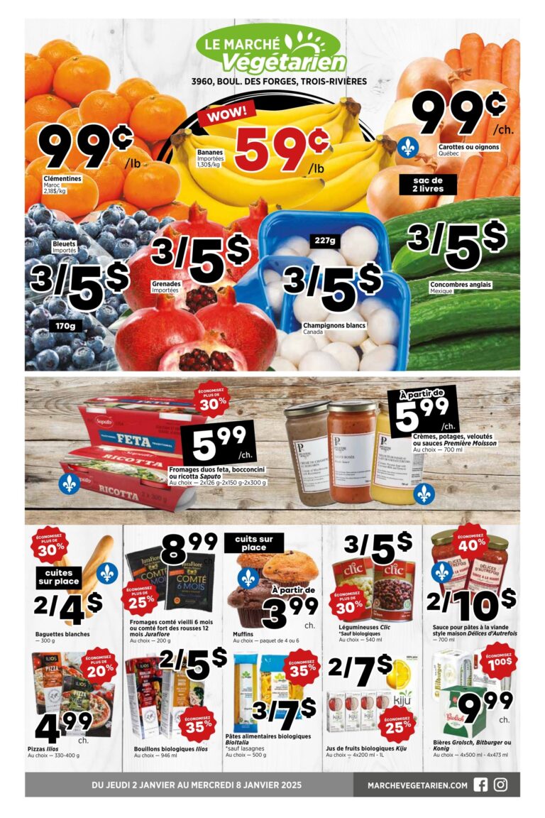 Circulaire Marché Végétarien cette ☀️ semaine et ️ la prochaine ⬇️