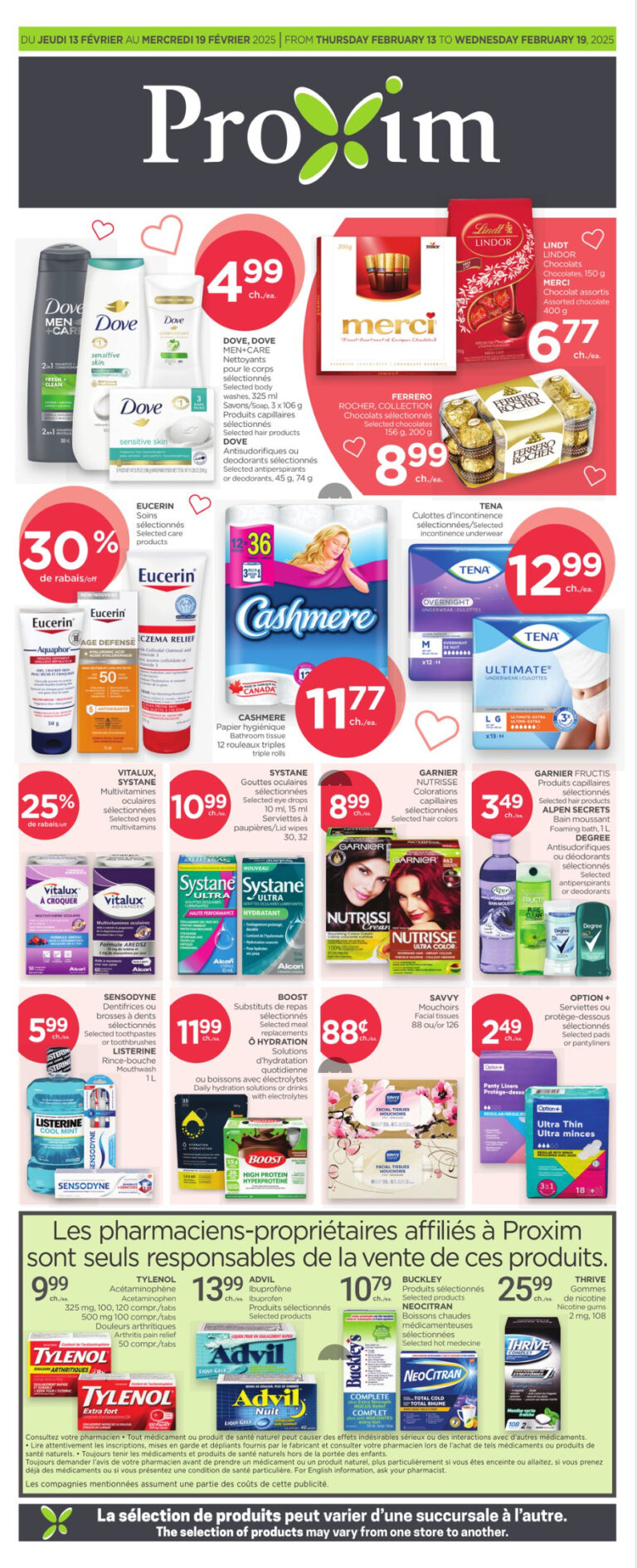 Circulaire Proxim cette ☀️ semaine et ️ la prochaine ⬇️