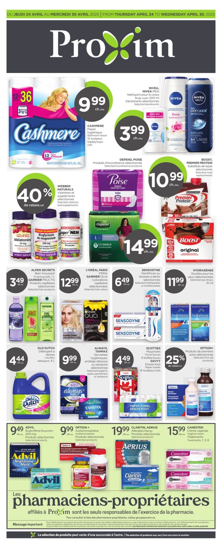 Circulaire Proxim cette ☀️ semaine et ️ la prochaine ⬇️