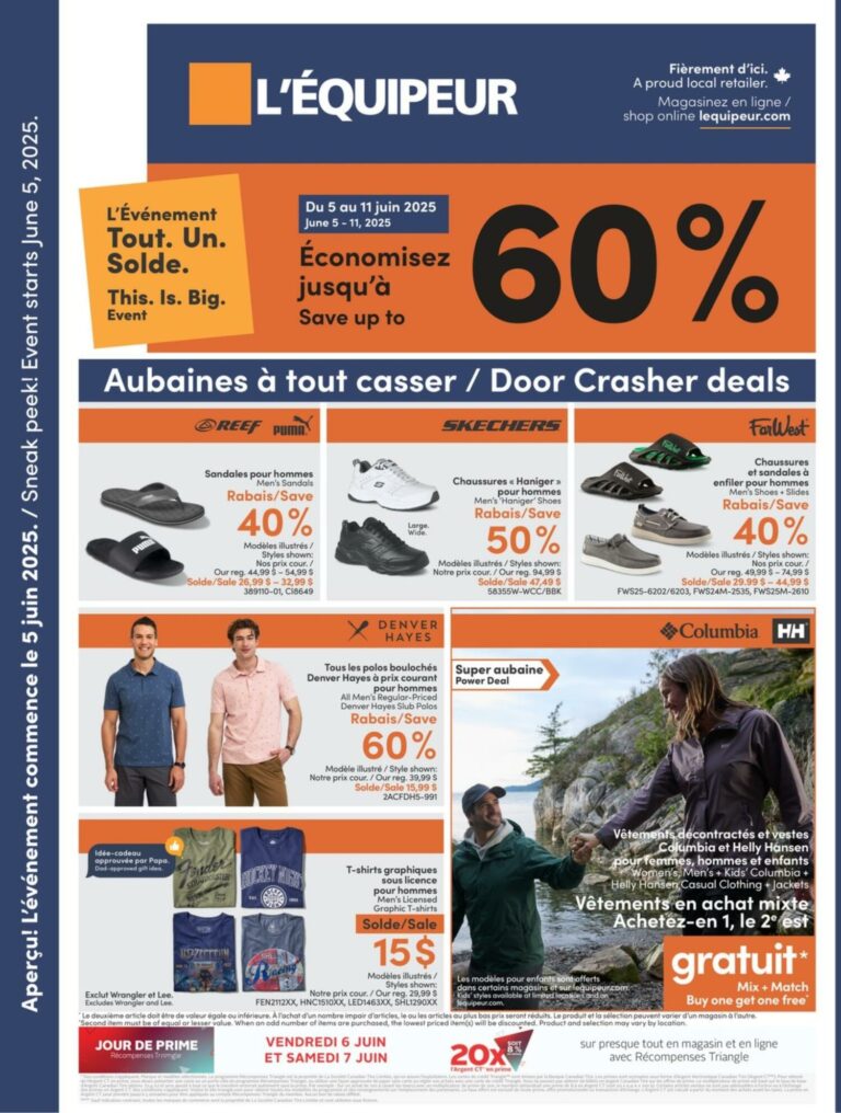 Circulaire L’Équipeur cette ☀️ semaine et ️ la prochaine ⬇️